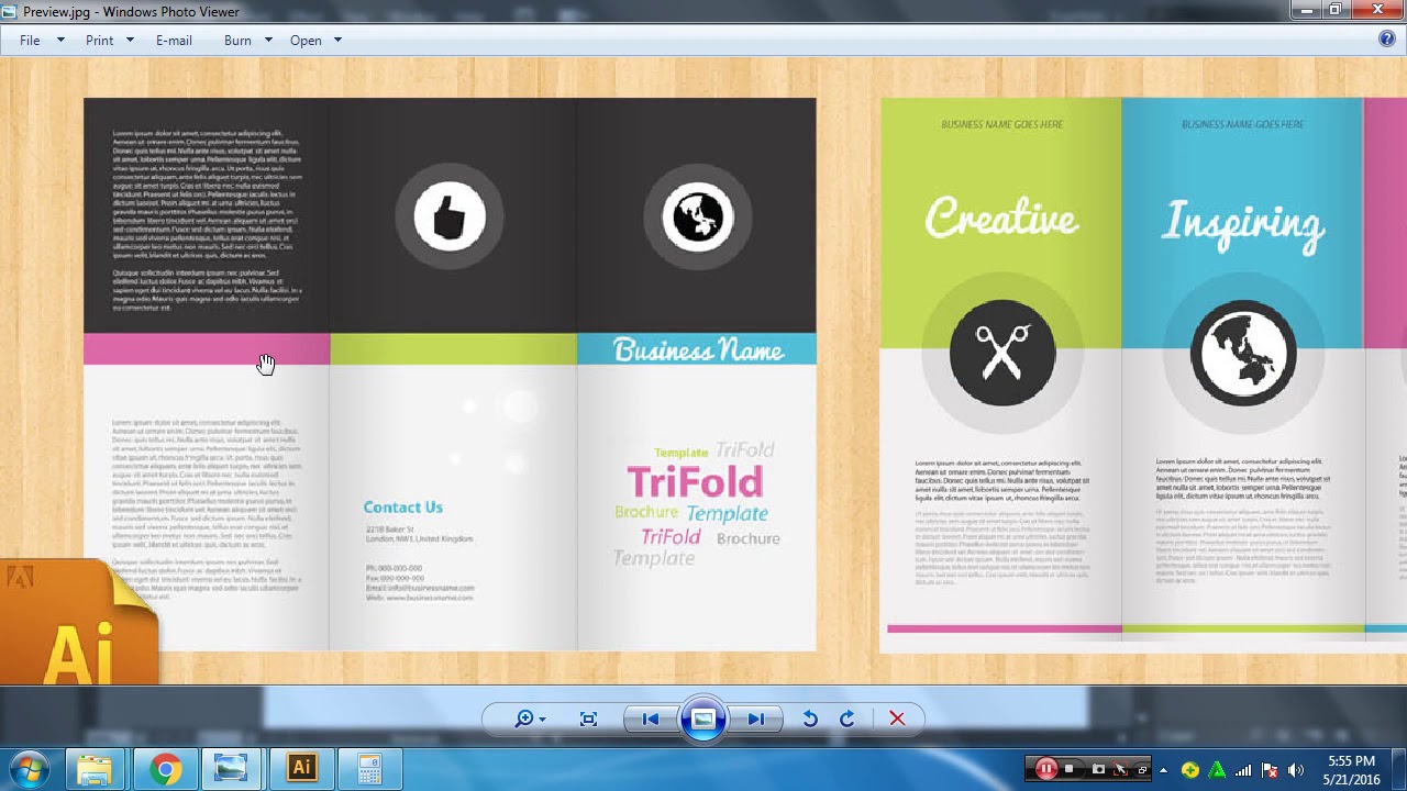 Adobe Illustrator BROCHURE - YouTube