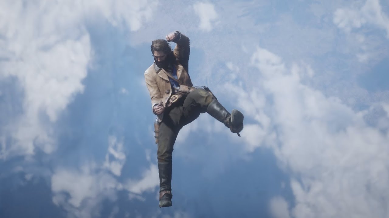 Arthur Falls from the Sky - 3mins of Screaming - RDR2 PC MODS - YouTube