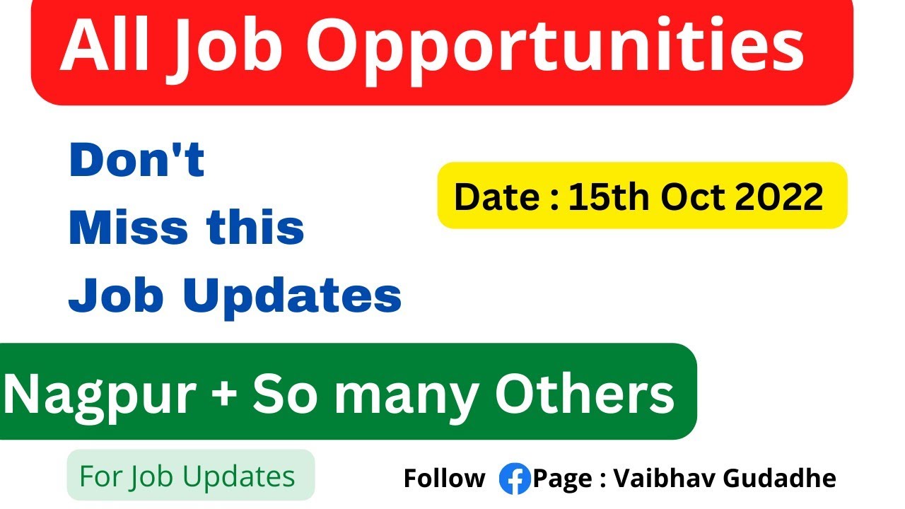 Job Vacancies Job Updates Job Alerts Nagpur Jobs Freshers Jobs ...