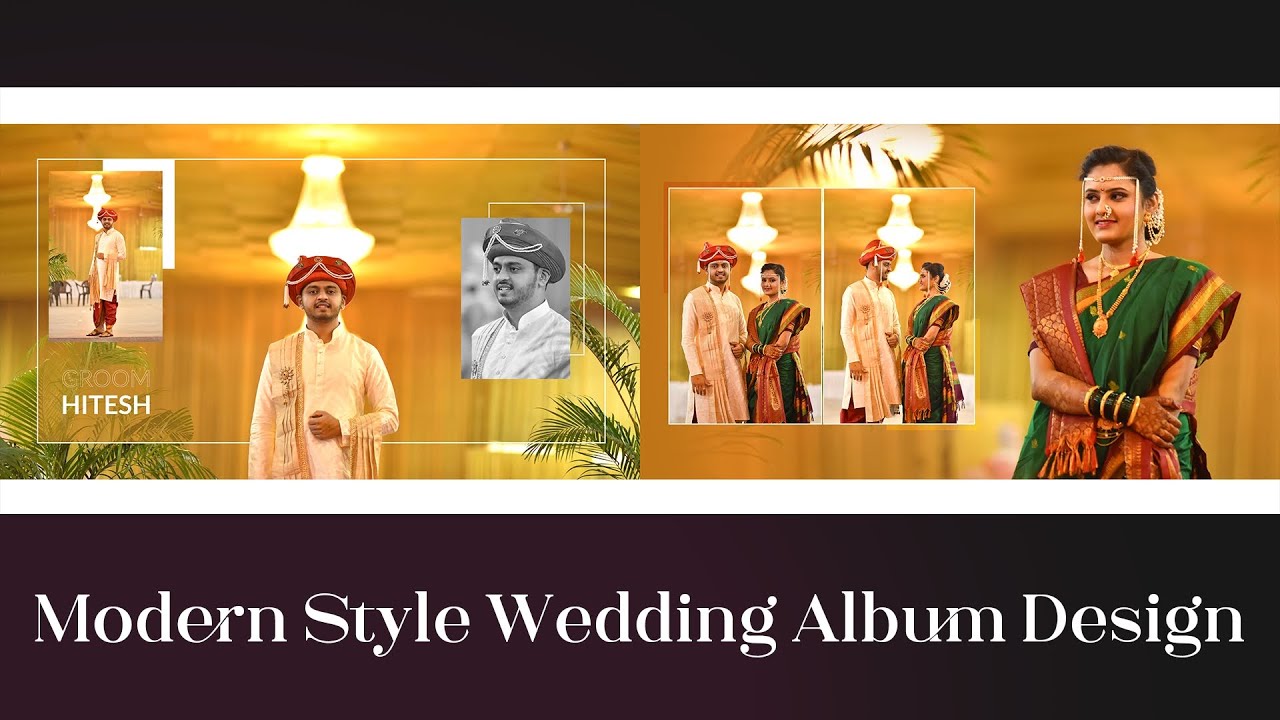 Wedding Album Design | How To Design Wedding Album | Couple Page Design ...