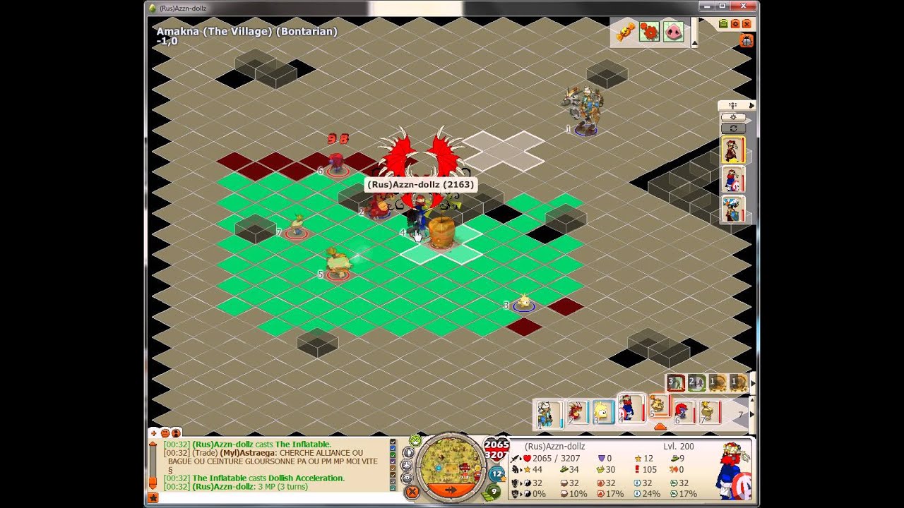Dofus Test Server PVP- Azzn-Dollz Rank 10 Sadida vs Rank 9 Osa, Sac ...