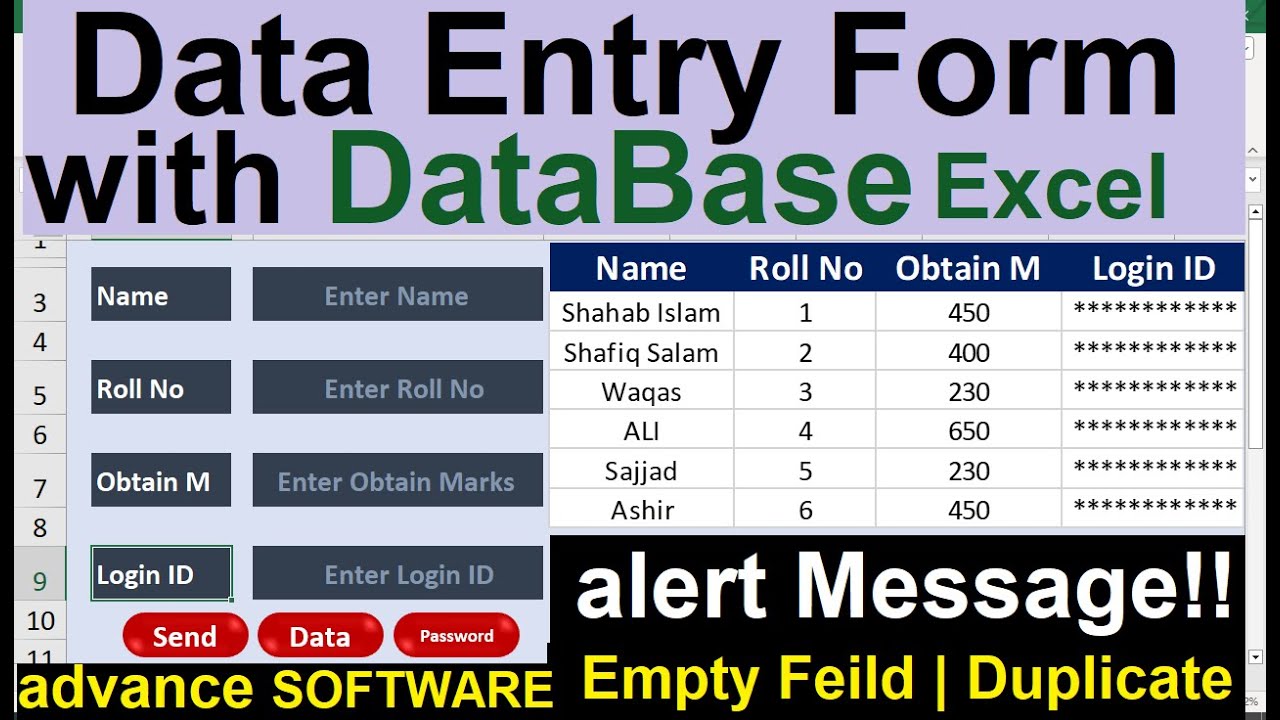 Advance Data Entry Form Design Software Excel YouTube Advance Data Entry Form Design Software Excel YouTube