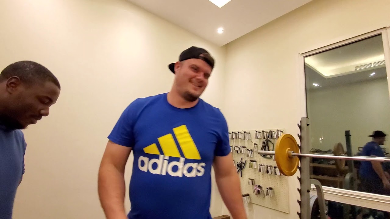 Derek Smith attempting the 172 pounds Inch Dumbbell - YouTube