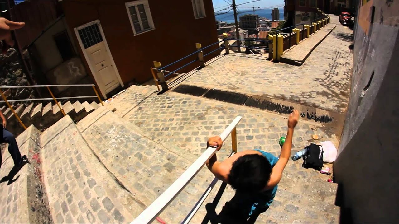 Jam parkour free running tricks chile 2010, Parte 1, Dia 1 valparaiso ...
