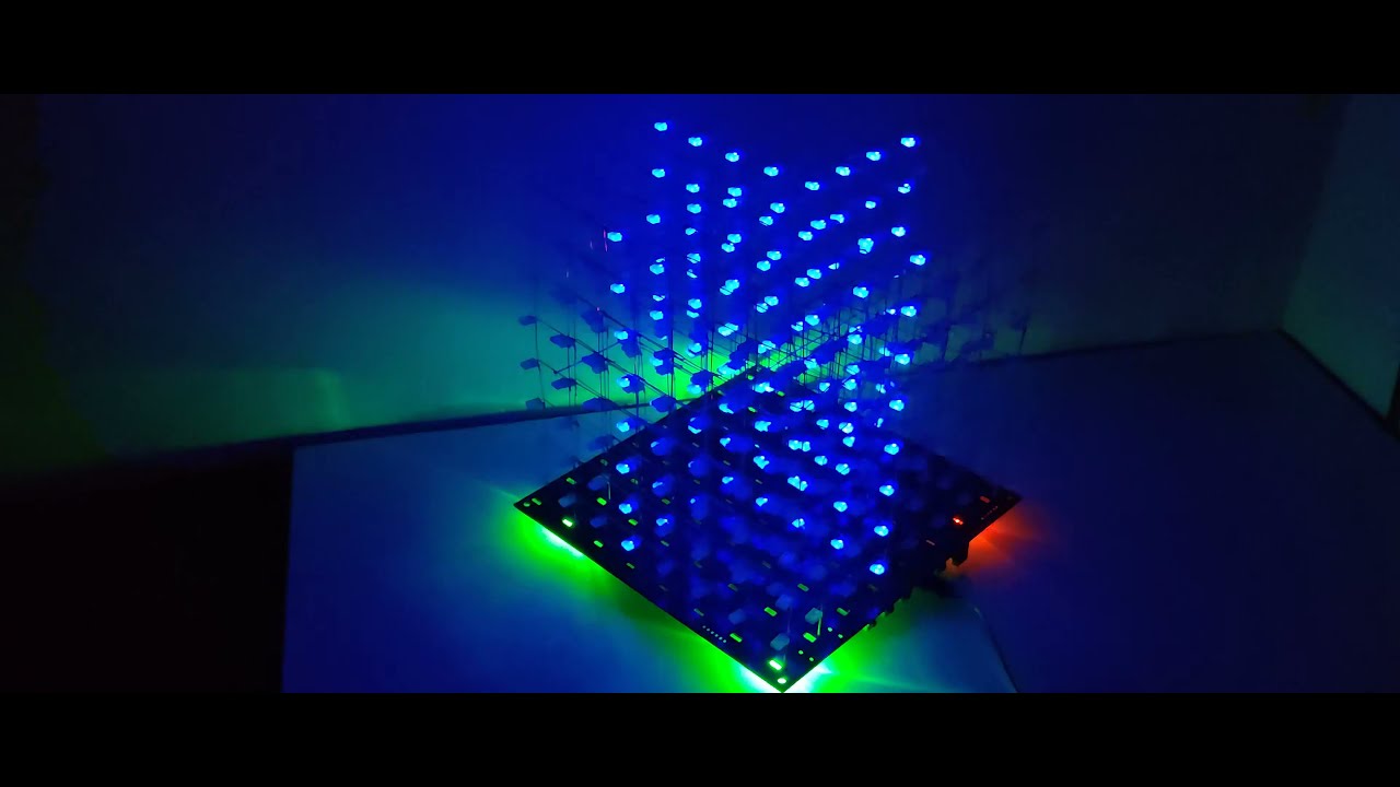 8x8x8 LED Matrix Cube Demo - YouTube