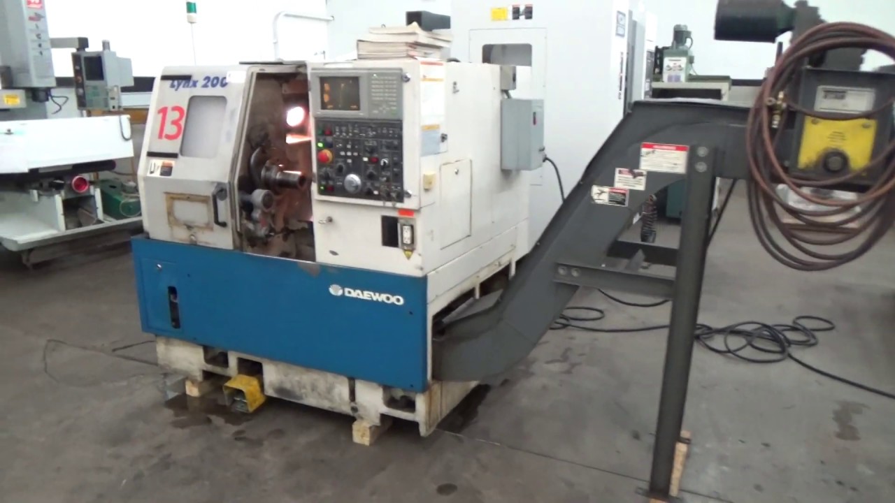 Daewoo Lynx 200 CNC Turning Center - YouTube