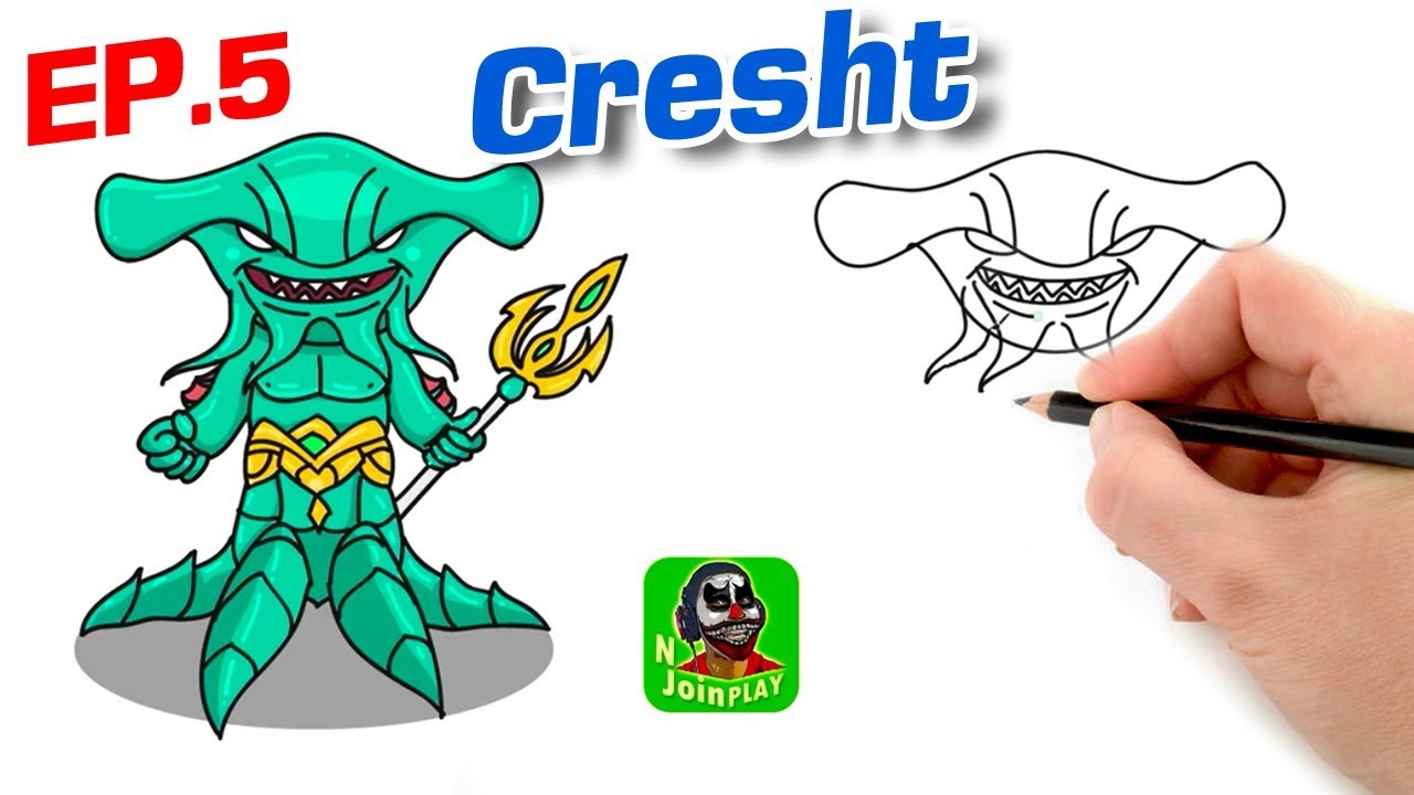 ROV : Cresht สอนเทคนิควิธีวาดรูปฮีโร่เคส แบบง่ายๆ น่ารักๆ สไตล์ N Join ...