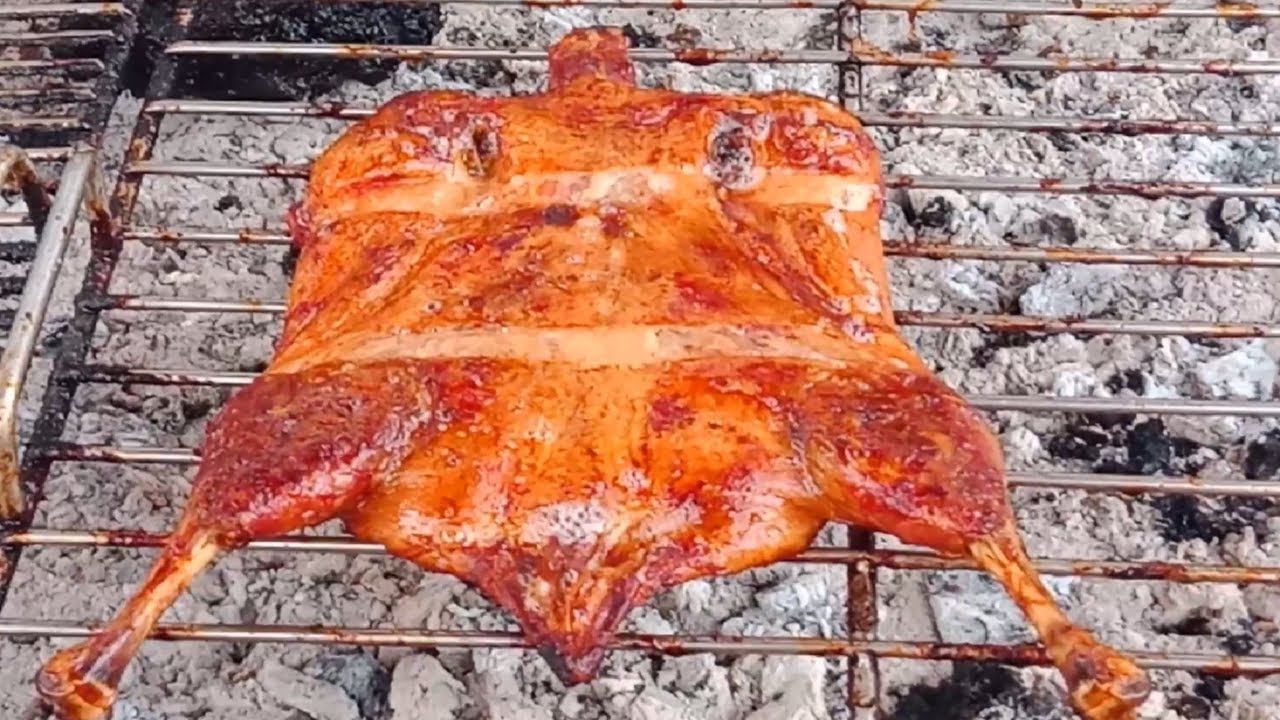 Delicious crispy roast duck- Street food - YouTube
