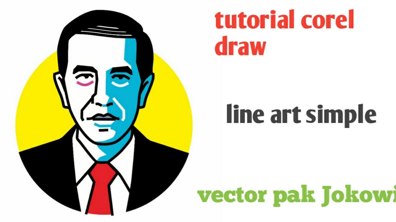 tutorial vector corel draw simple ( pak Jokowi ) - YouTube