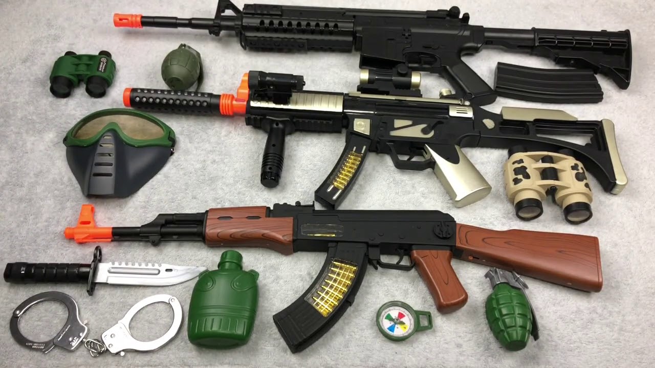Call of Duty Toy Guns Box of Toys Assault Weapons - YouTube