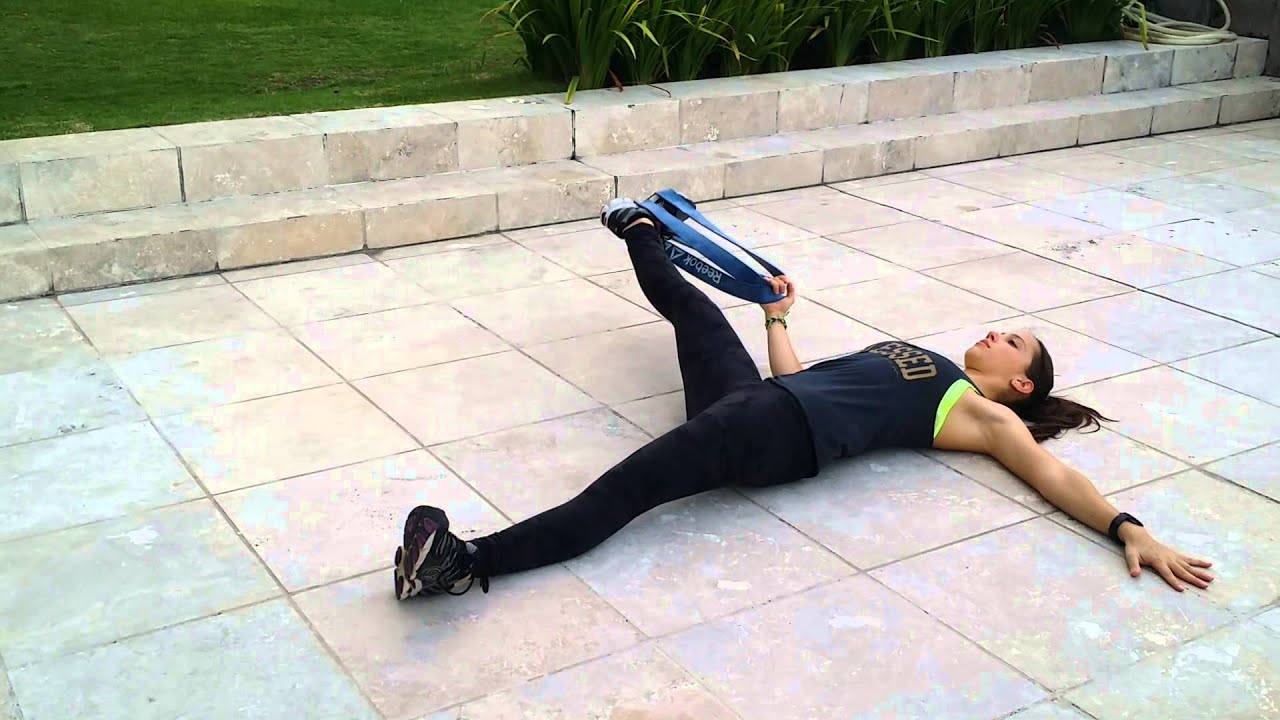 How to Stretch Legs, using Bands - YouTube