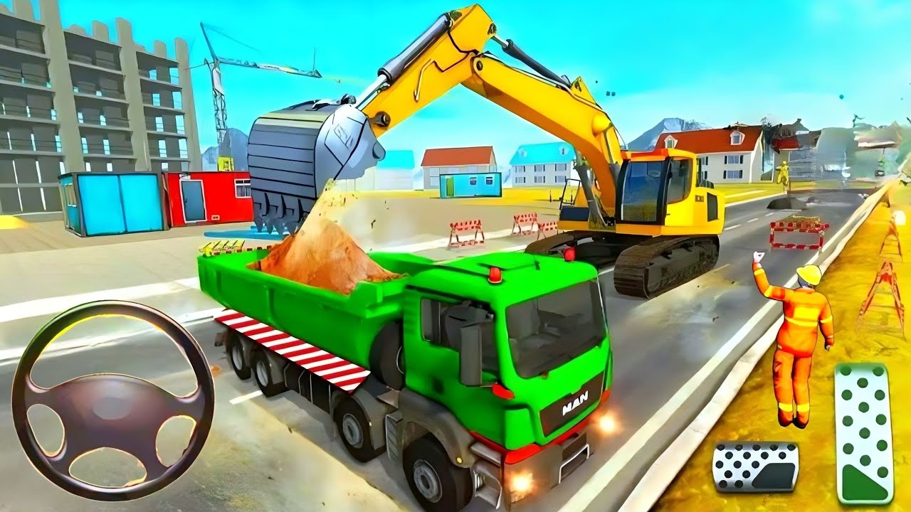 Heavy Construction Simulator - Dump Truck Driving Game - JCB Excavator ...