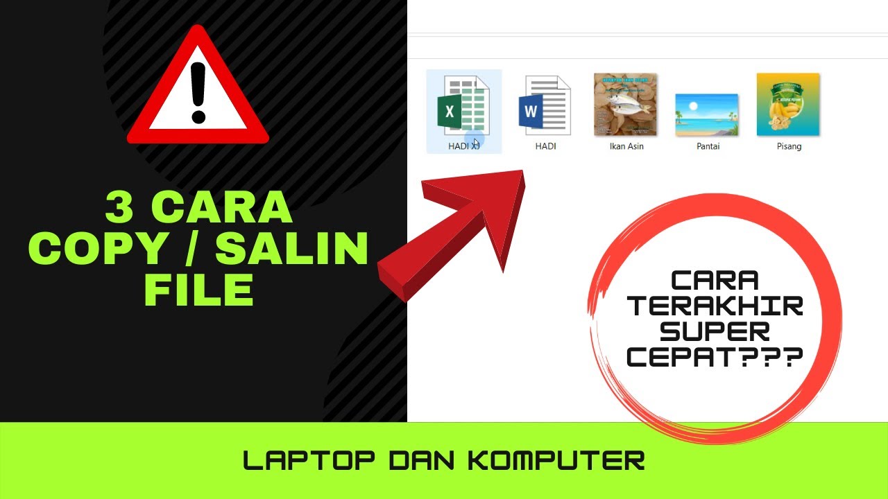 Cara Salin atau Copy file di Laptop dan Komputer - YouTube