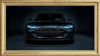 Audi RS7 Black Edition 4K - Framed Luxury Car Art for TV - Digital Wall Decor