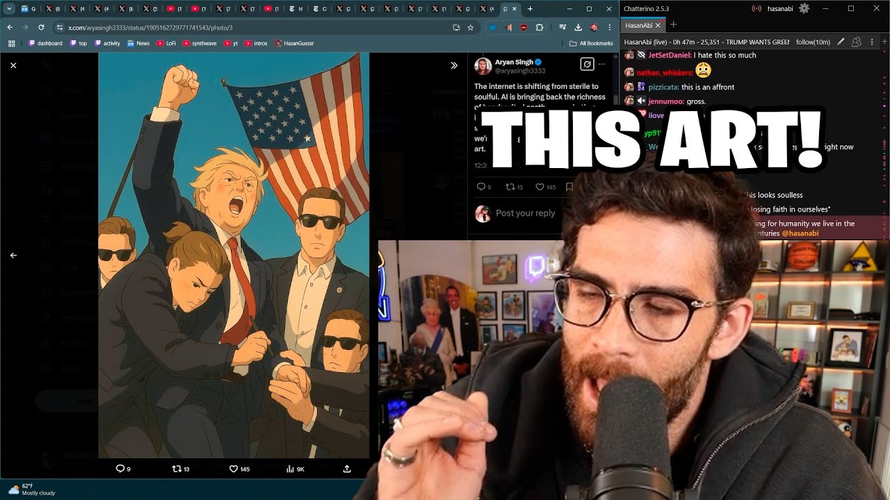 Hasan Abi critic ART - YouTube