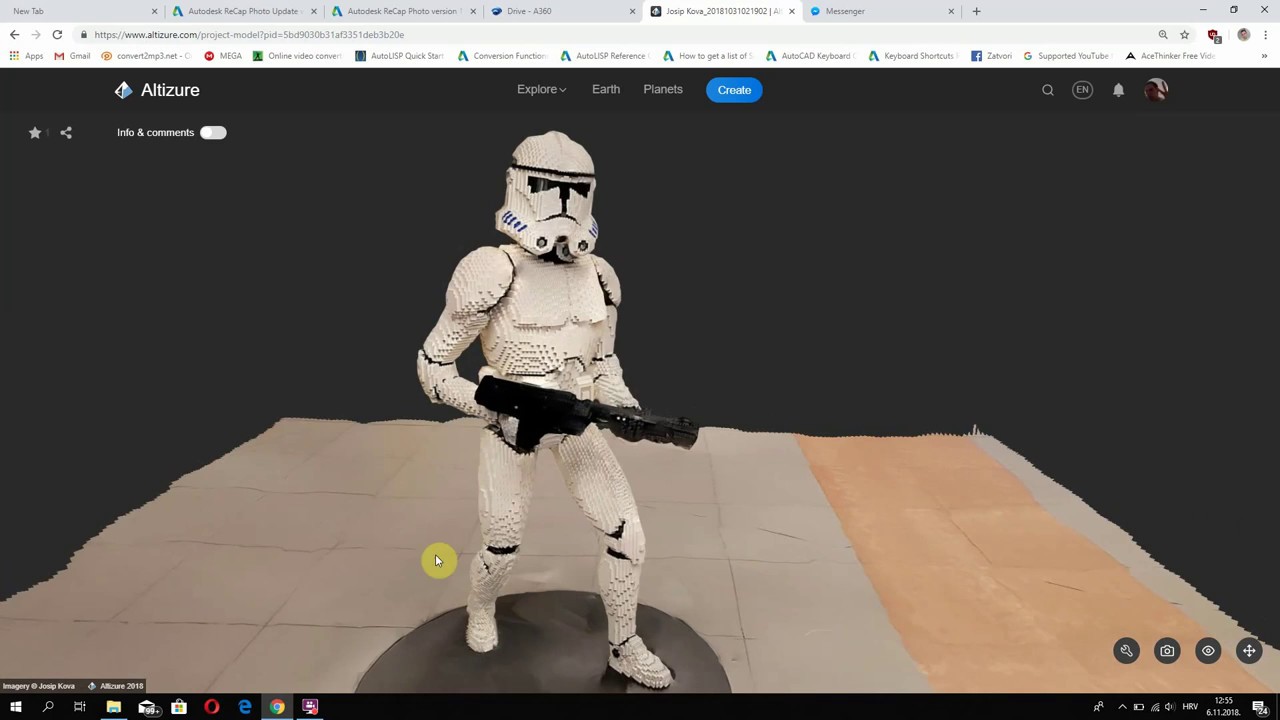 Soldier from StarWars made from Lego bricks - UPDATED 3D model - YouTube