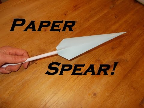 How to make a perfect paper spear - YouTube
