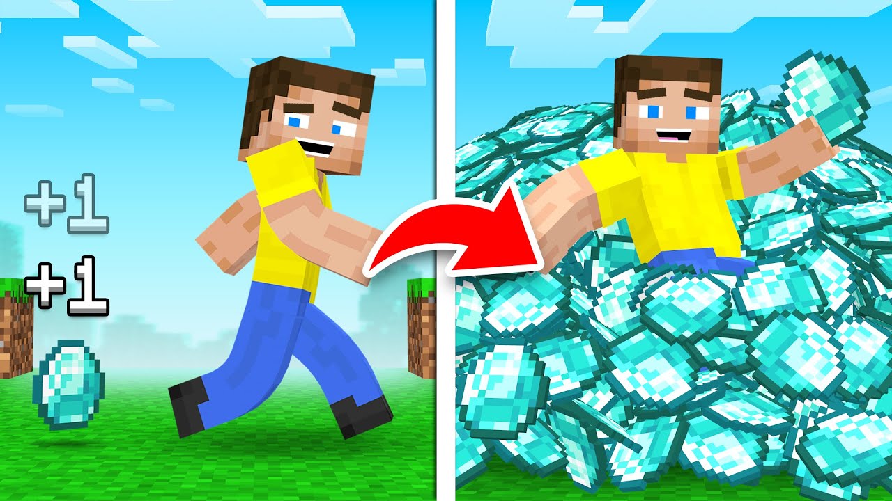 1 STEP = 1 DIAMOND In Minecraft! - YouTube