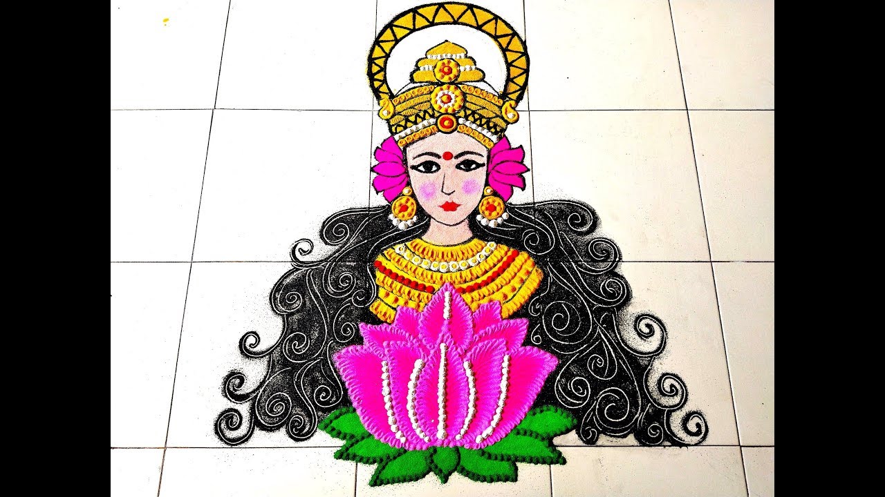 laxmi ji rangoli designs for diwali / laxmi mata rangoli designs for ...