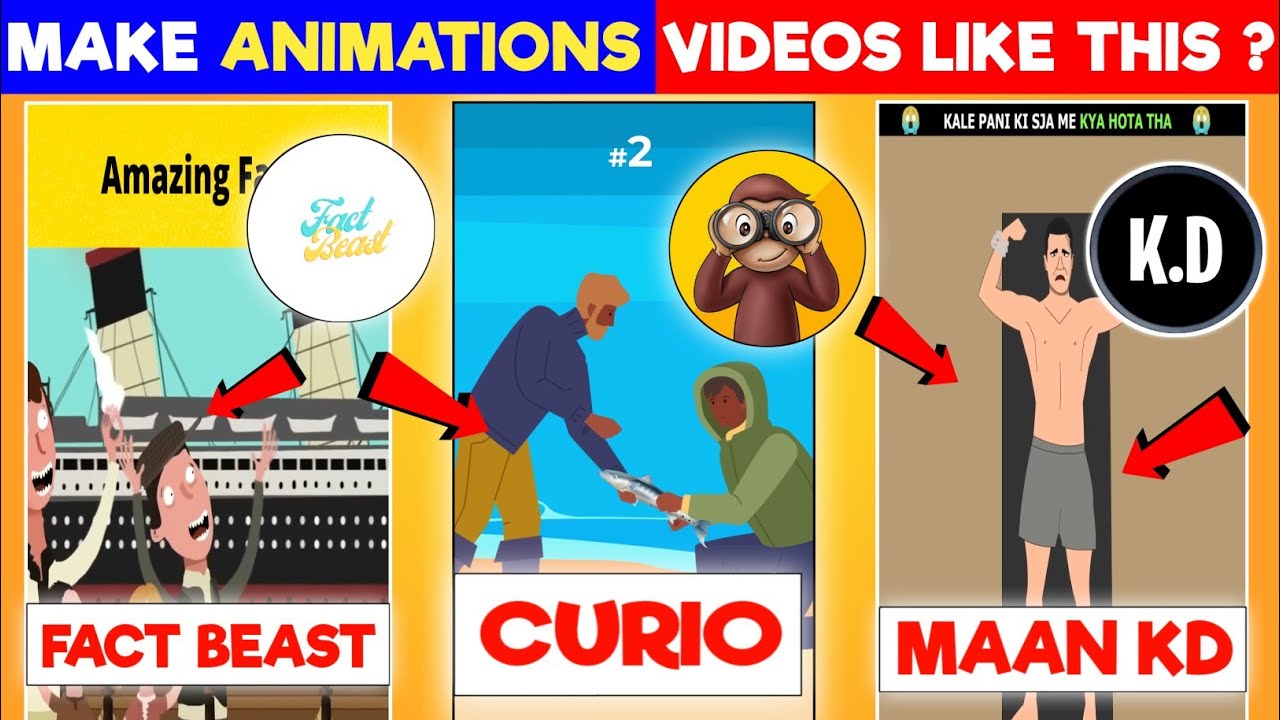 How To Make Cartoon & Animation Video Like Curio | Maan KD | Fact Beast ...