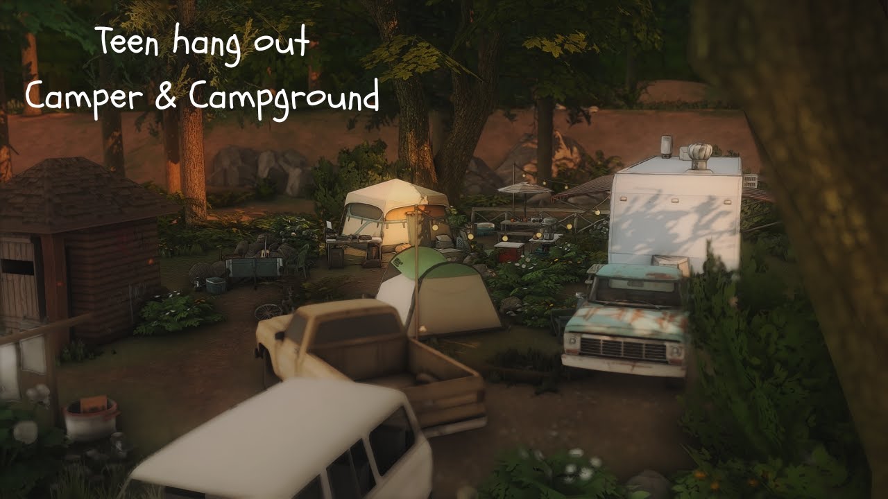 Campground + Camper - Granite Falls | Sims 4 - Speed Build | CC - YouTube