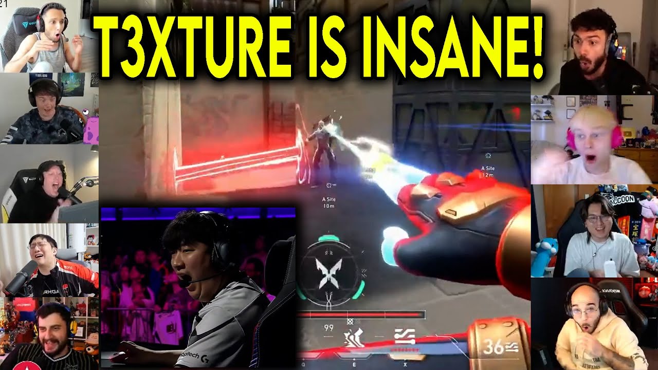 Valorant Streamers Reacts To GENG T3xture Insane 4k CLUTCH Against ...