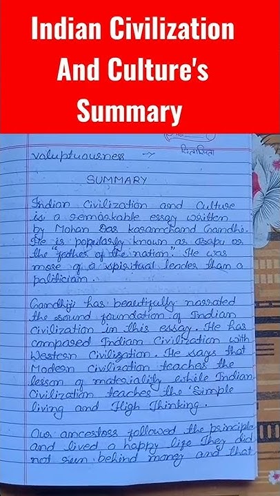 Indian Civilization And Culture Summary ncrt class 12 - YouTube