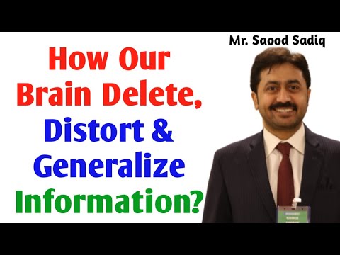 How Our Brain Delete, Distort & Generalize Information? | Mr. Saood ...