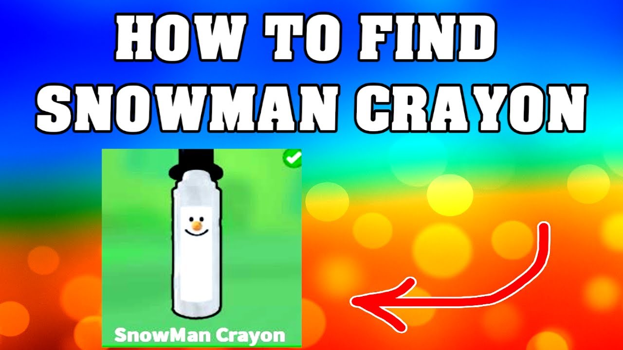 How To Find SNOWMAN CRAYON in FIND THE CRAYONS ROBLOX 🖍️ [UPDATE ...
