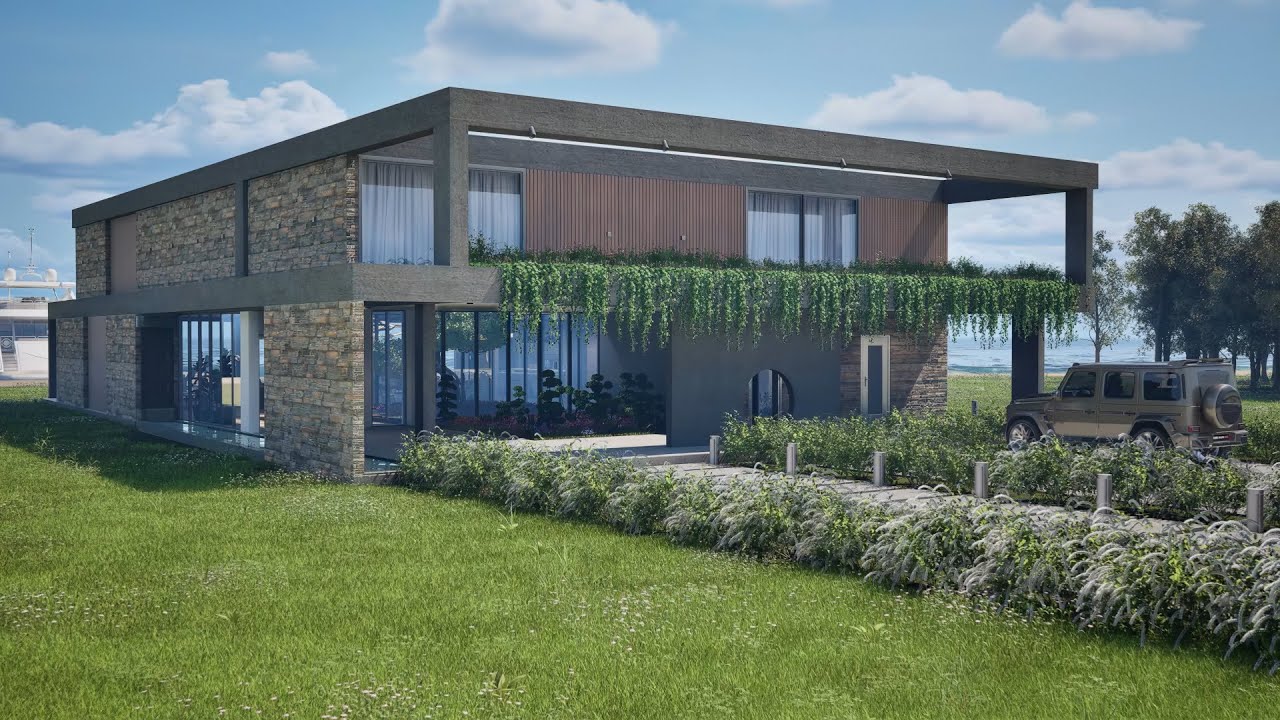 Unreal engine 5 Modern House in a island - YouTube