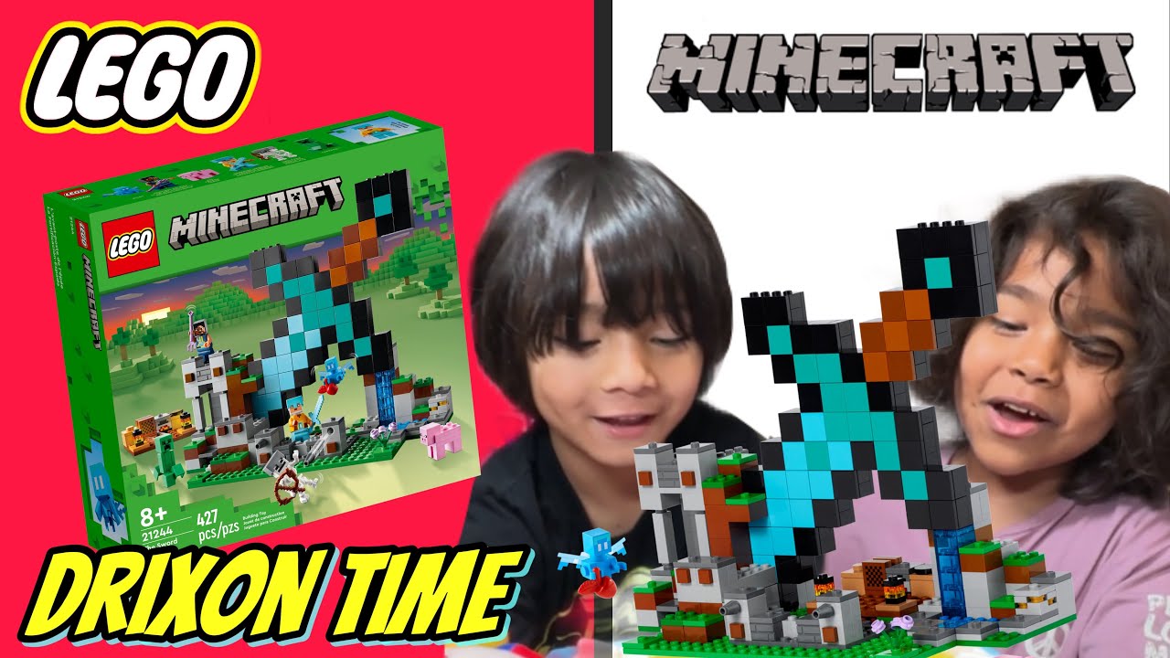 Our first Lego Minecraft! The Sword Outpost Set - YouTube