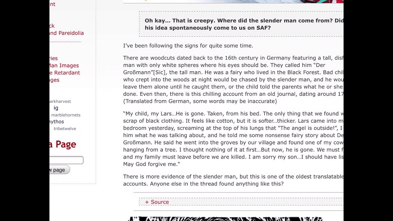 Slenderman: Original Mythos #7 - Der GroBmann - YouTube