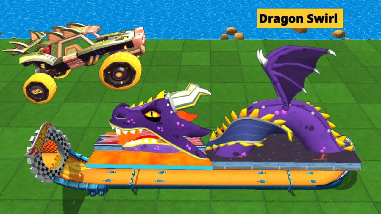 RACECRAFT GAME : JUNKO CAR UNLOCK DRAGON SWIRL TRACK | HOT RACE WHEELS ...