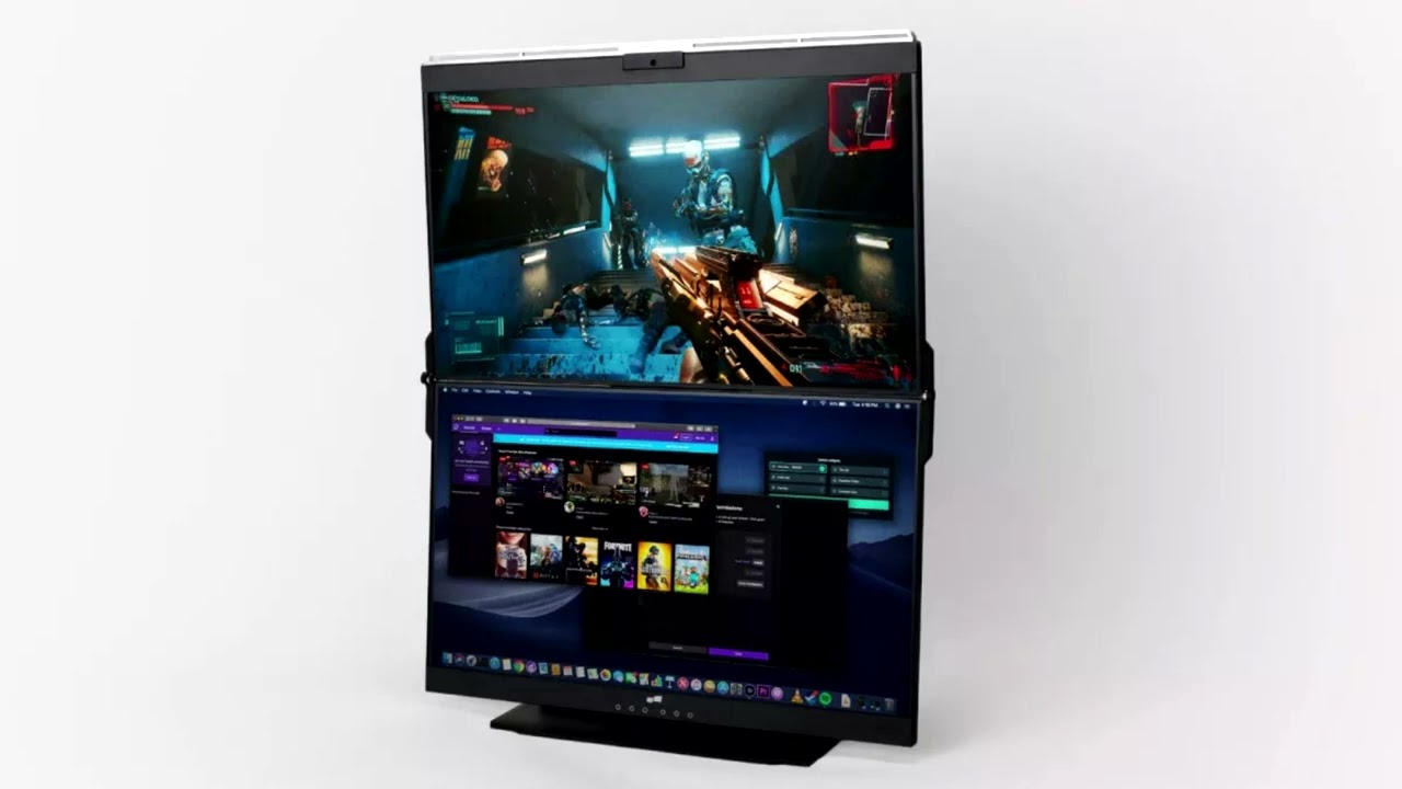 Mobile Pixels Inc announces Geminos dual screen monitors - YouTube
