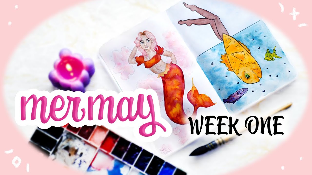 Lets paint Mermaids!!! (My first Mermay challenge) - YouTube