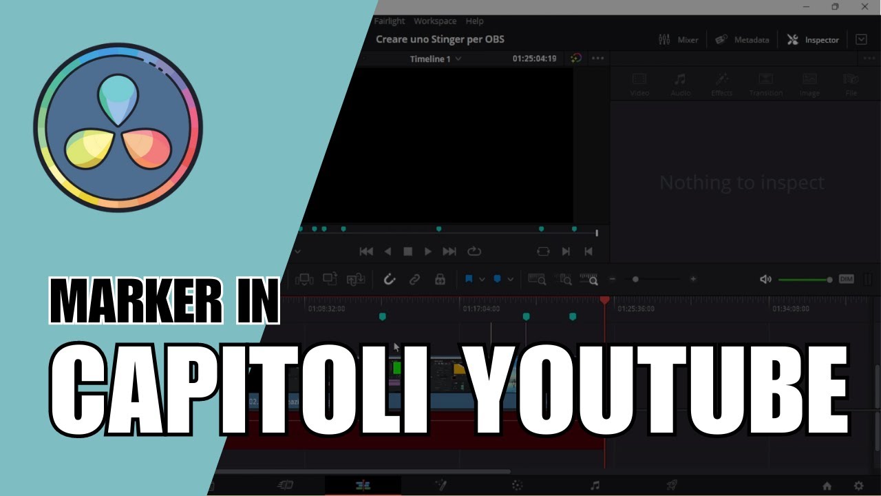 Trasformare i MARCATORI di DAVINCI RESOLVE in CAPITOLI YOUTUBE - YouTube