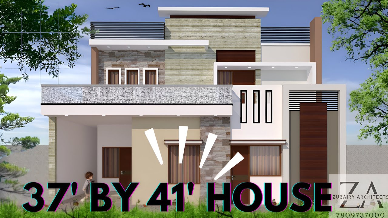37 feet by 41 feet house design with elevation. - YouTube