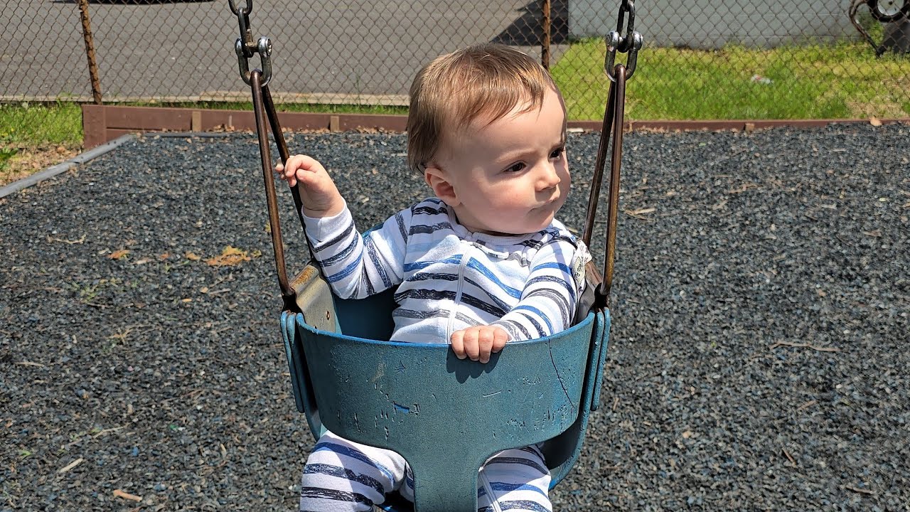 AJMV's first playground swing experience! Thanks, mom! 4/28/24 - YouTube