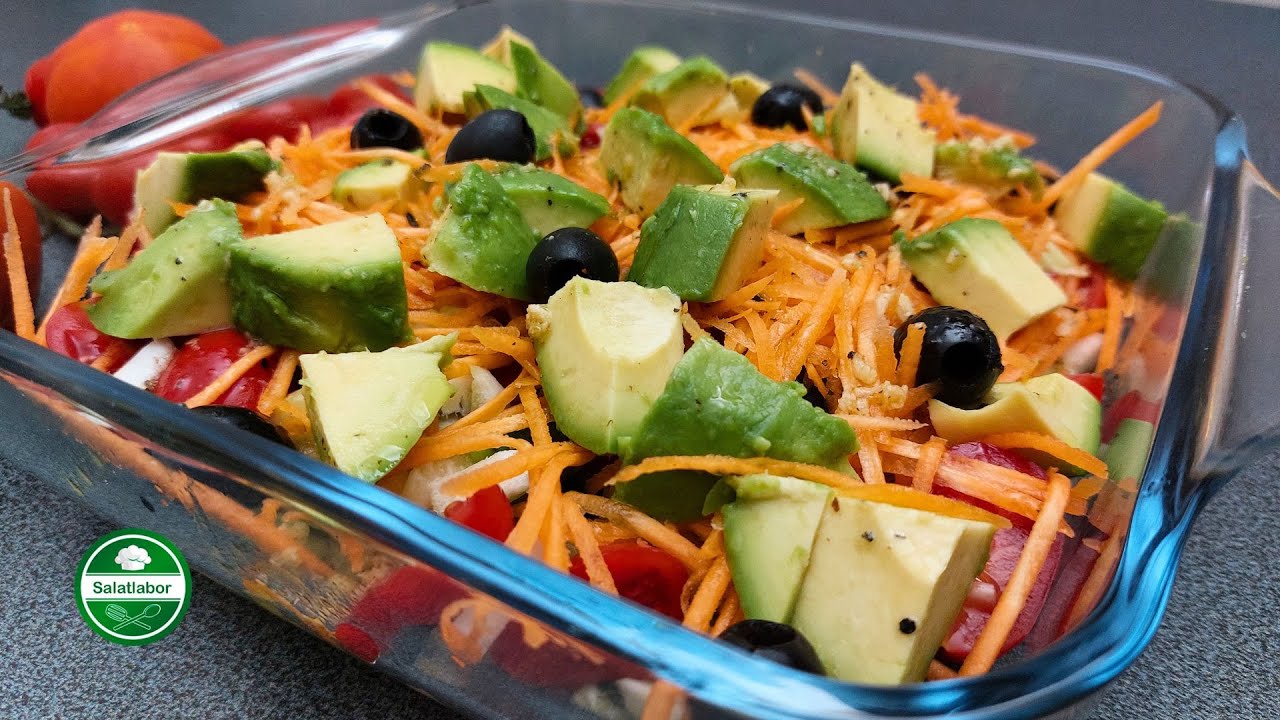 Saftiger Salat mit Avocado - YouTube