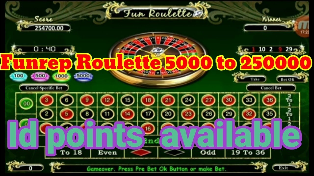 Funrep Roulette winning 5000 to 250000 wins /I'd points also available ...