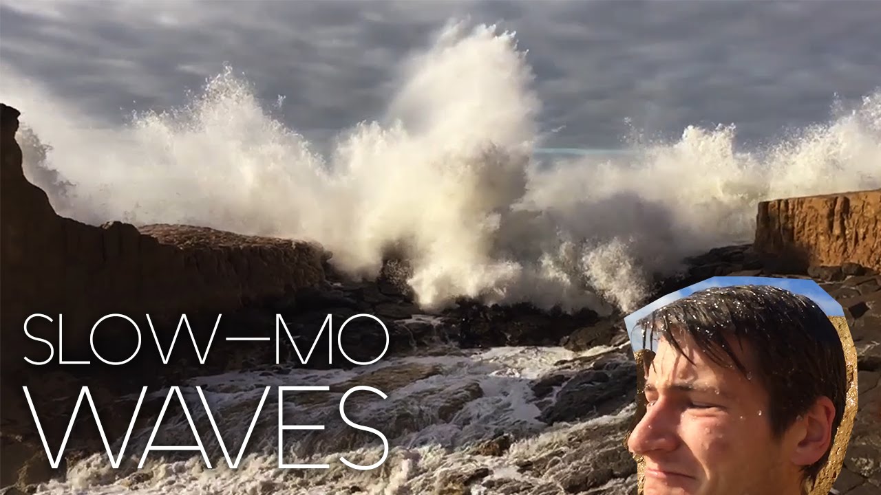Rough waves at Dashing Rocks Timaru - YouTube