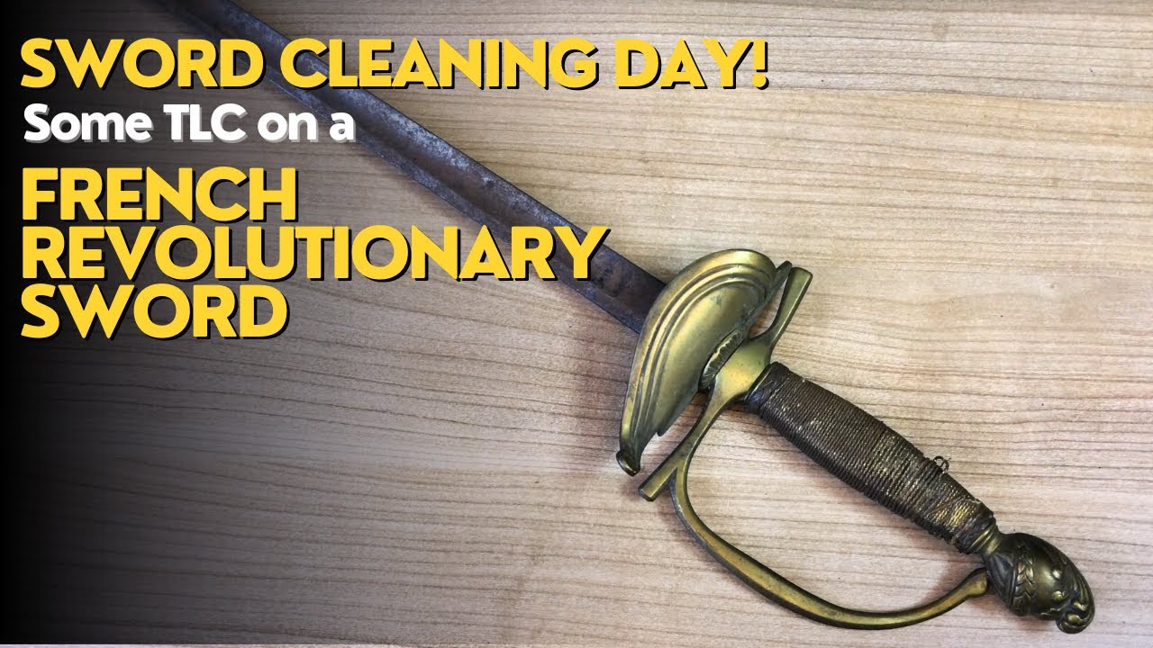Cleaning a sword from the times of the French Revolution (it has seen ...