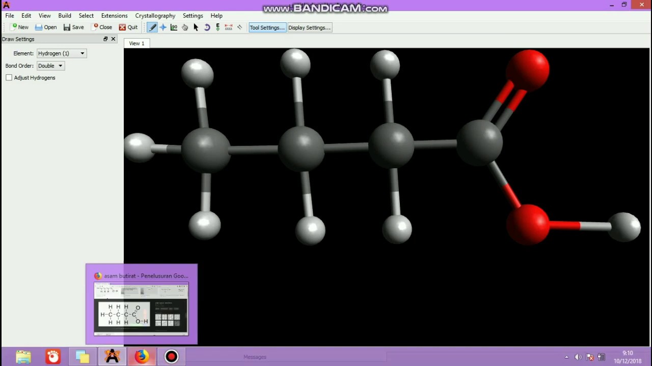 [Tutorial MUDAH !!!] Menggambar Struktur Asam Butirat dengan Avogadro ...