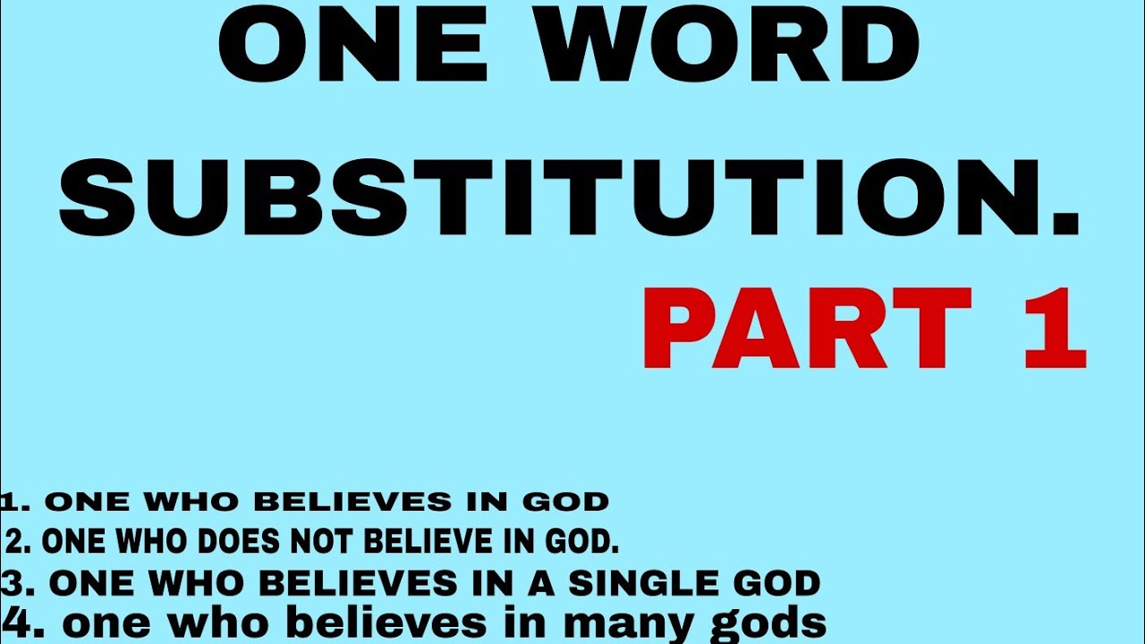 ONE WORD SUBSTITUTION. PART 1. @RPTENGLISHCLASSES #trend #words # ...