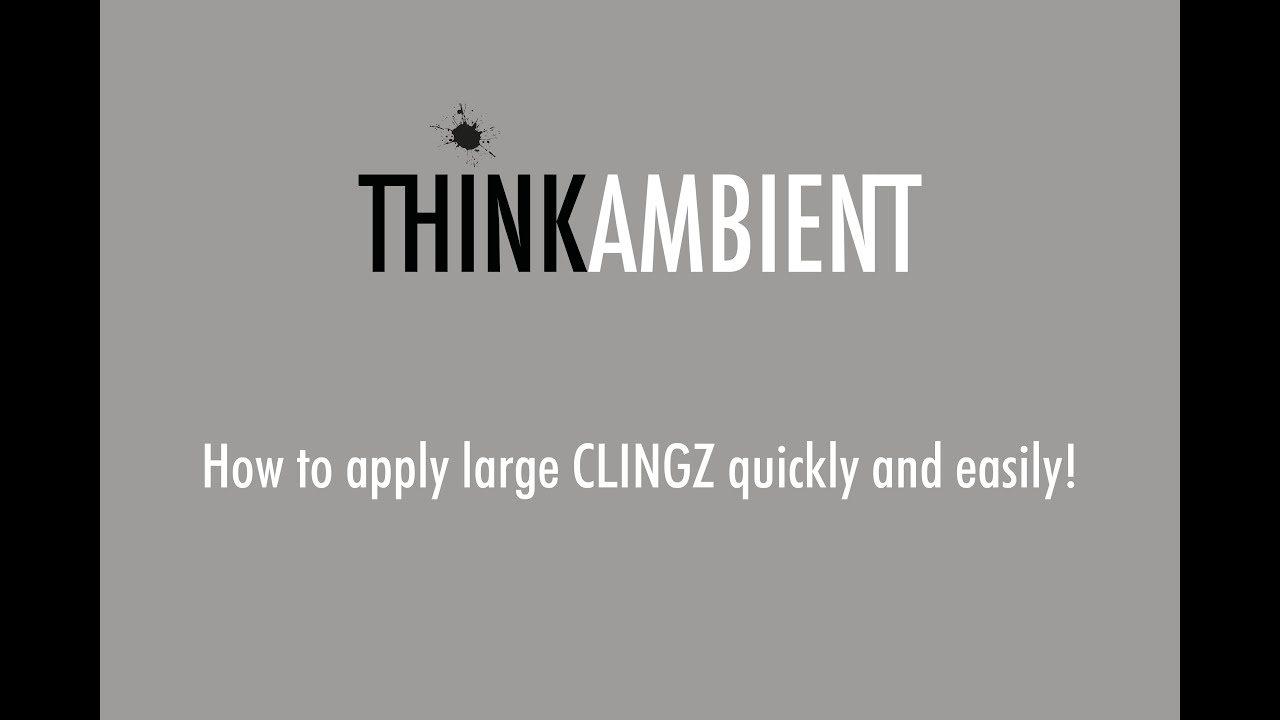 How to apply large CLINGZ quickly and easily! - YouTube