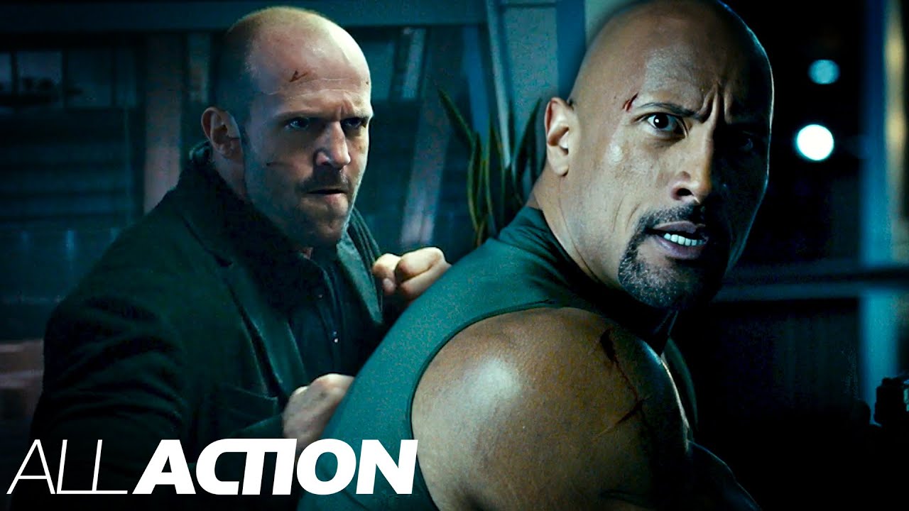 The Rock Fights Jason Statham (Hobbs vs. Shaw) | Furious 7 (2015) | All ...