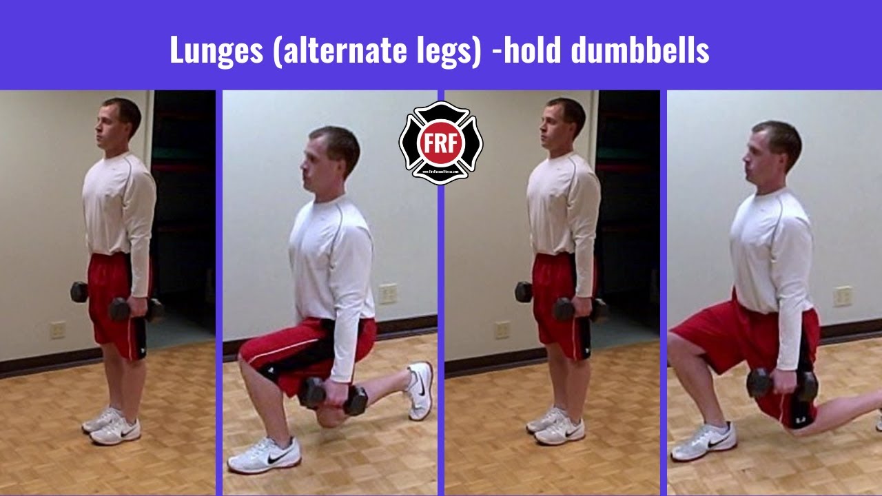 Lunges (forward alternating legs) - YouTube