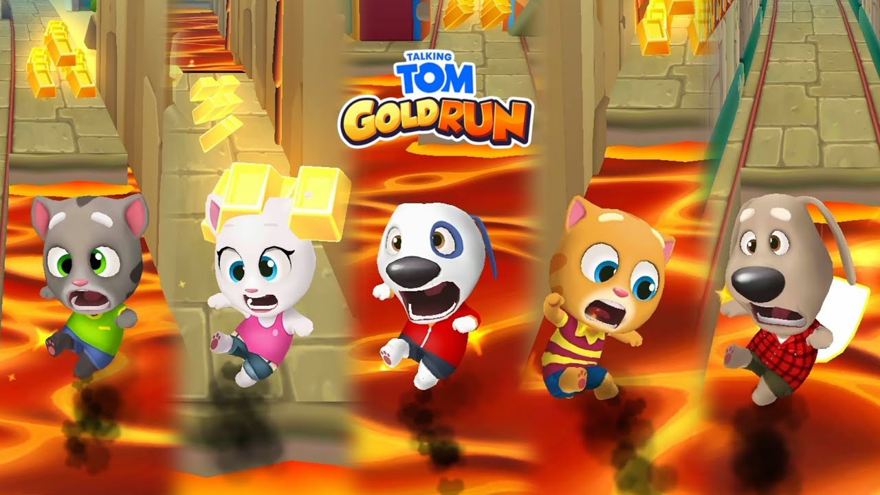Talking Tom Gold Run All Characters Failed in The Lava - Lost City ...