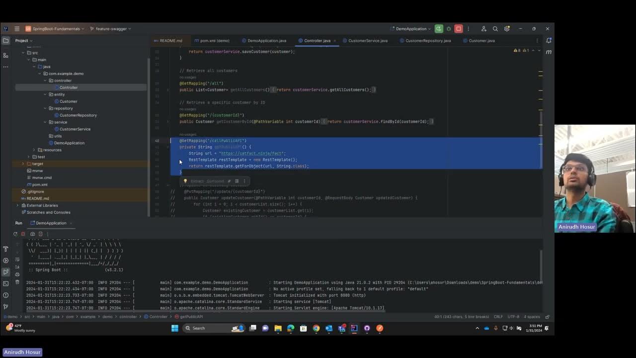 Consume A Public Api In Your Spring Boot App Using Resttemplate Youtube