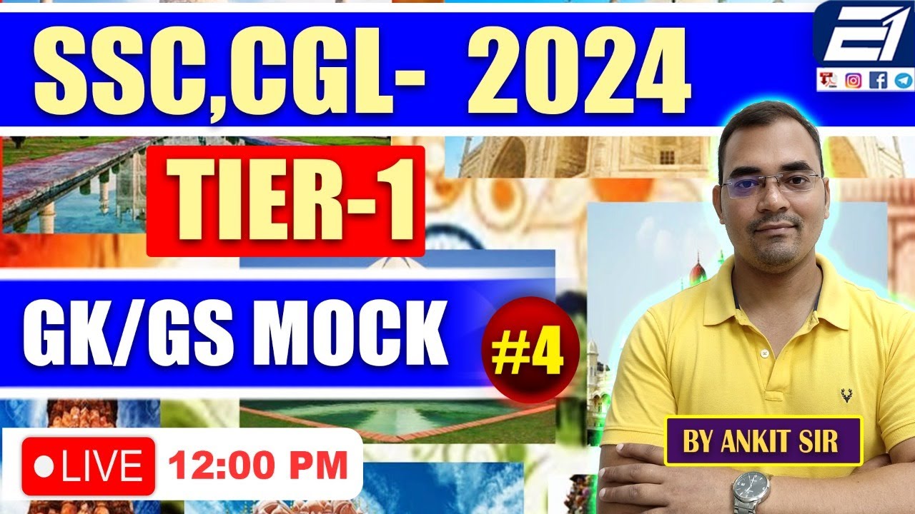 SSC,CGL- 2024 || GK/GS || IMPORTANT QUESTIONS || #4 || BY ANKIT SIR ...